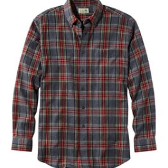 L.L. Bean | Shirts | Ll Bean Mens Flannel Shirt Scotch Plaid Traditional Fit 2286 Button Down ...